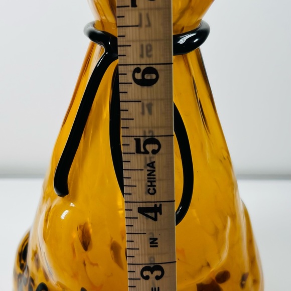 Art | Vintage Murano Style Art Glass Sack Bag Vase Safari Carmel 8 ...